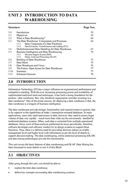 block 3 ms 043 unit 2 material of mcs 043 introduction to data warehousing unit 3