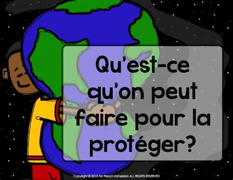 FRENCH Earth Day Le Jour De La Terre By For French Immersion Earth