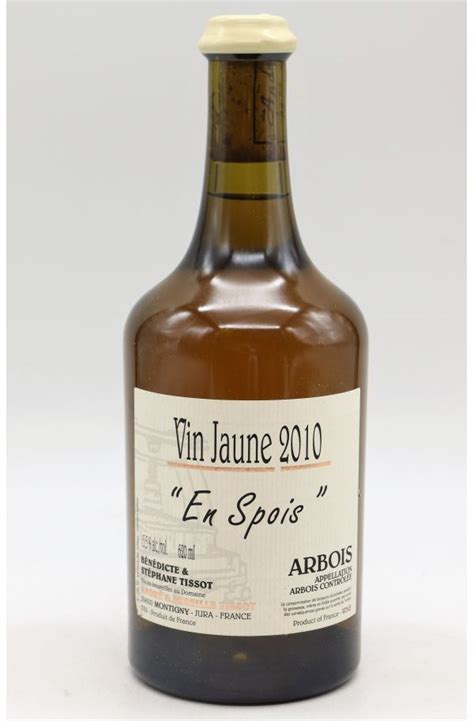 Bénédicte et Stéphane Tissot Arbois Vin Jaune En Spois 2010 62cl