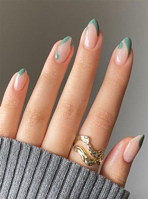 35 Nail Trends 2023 To Have On Your List Abstract Matcha Green