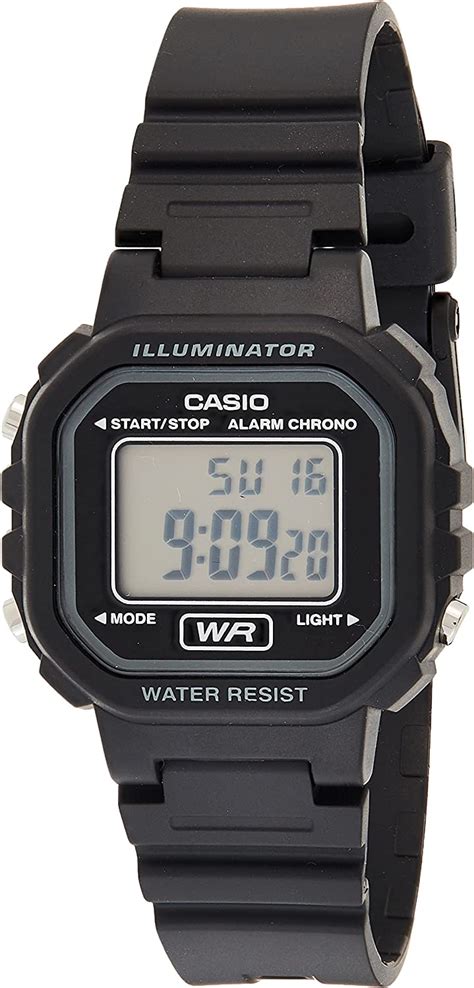 Relógio Feminino Digital Casio LA 20WH 1ADF Preto Amazon br