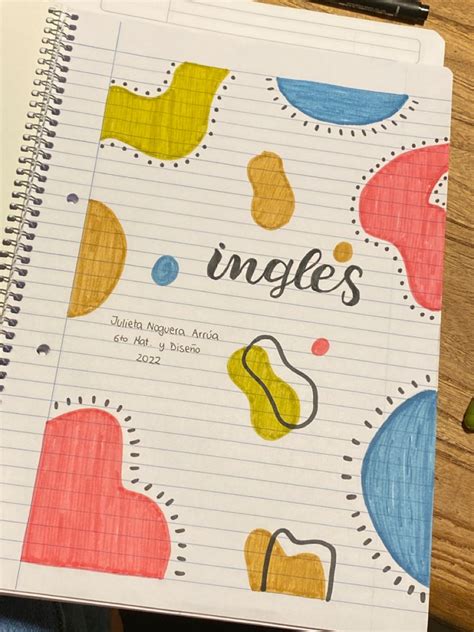 Portada caratula inglés Caratulas hechas a mano Dibujitos sencillos