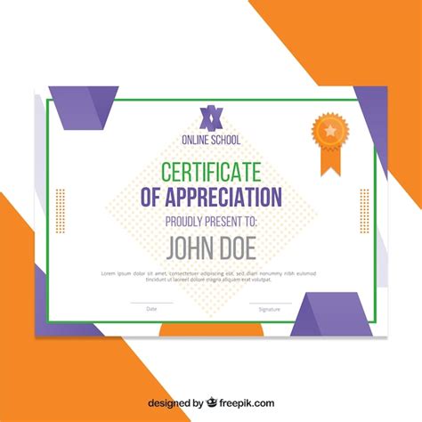 Plantilla Colorida De Certificado Con Dise O Plano Vector Gratis