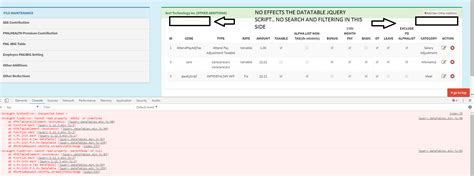 javascript why my datatable jquery cant load on my table view