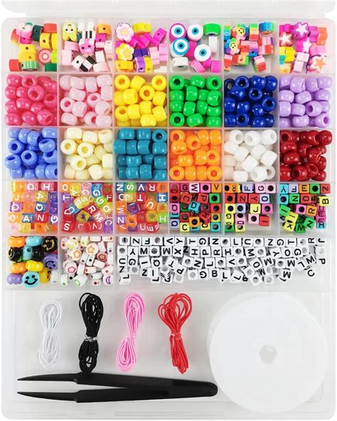 Sanlebi Enfants Bricolage Perles Set 2000 Pièces Bracelet Perle pour