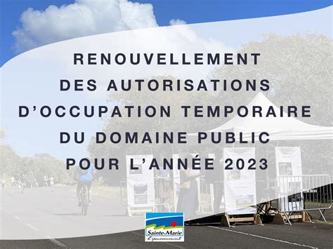 Renouvellement Des Autorisations D Occupation Temporaire Du Domaine