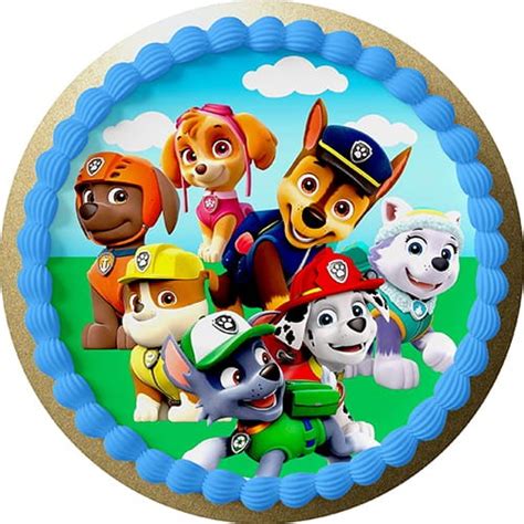 Opłatek na tort Psi Patrol 20cm Ekipa Gratis Tekst 16 Wafers Premium