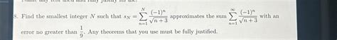 solved find the smallest integer n ﻿such that