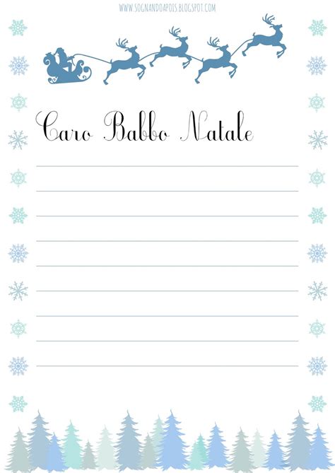 Sognando A Pois 20 La Letterina Per Babbo Natale Free Printable