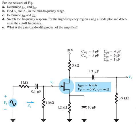 Solved For The Network Of Fig A Determine Gmo And G B Chegg
