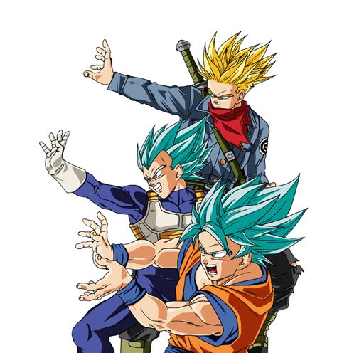 Trunks Vegeta Goku Teamsup Render By Bl Sama On Deviantart