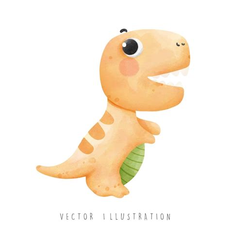 Aquarell Dinosaurier Dinosaurier Vektor Illustration Premium Vektor