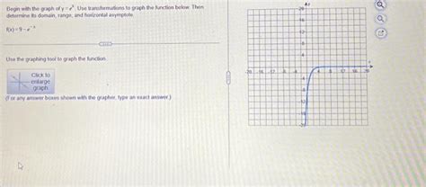 Solved Begin With The Graph Of Y Ex Use Transformations To Chegg