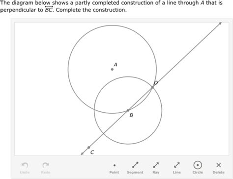 ixl construct a perpendicular line geometry practice