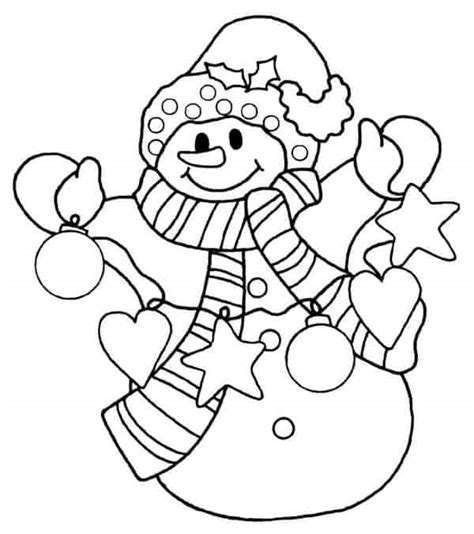 Coloriage Bonhomme De Neige Dessin Serviratusd