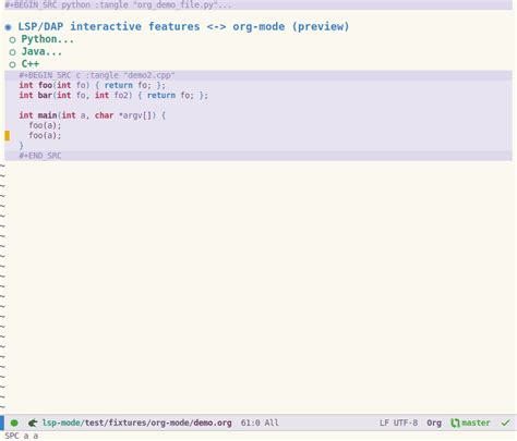 literate programming using lsp and org mode alpha lsp mode lsp support for emacs