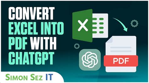 Chat GPT Tutorial How To Use ChatGPT To Convert Excel Into PDF YouTube
