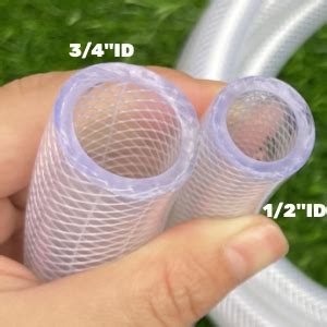 Amazon 1 2 ID X 3 4 OD 10 Ft High Pressure Braided Clear PVC