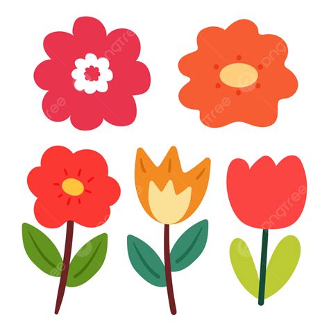 Conjunto De Colección De Dibujo De Flores Y Hojas PNG dibujos Etiqueta