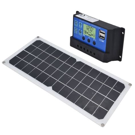 Akozon Panneau Solaire 10W Kit De Panneaux Solaires Topsolar 20 W 12 V