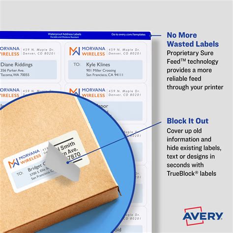 Avery Printable Blank Shipping Labels X White Labels