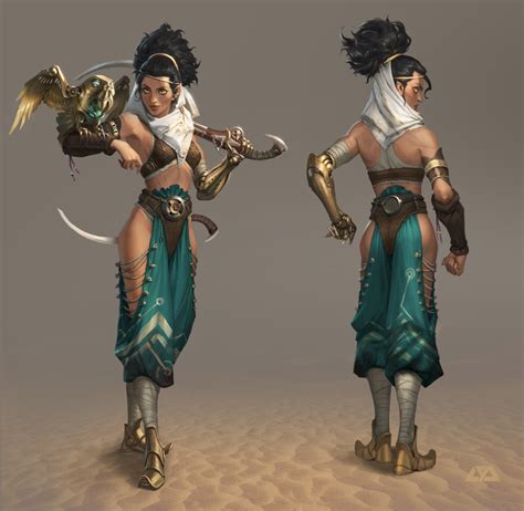 ArtStation Desert Traveler C C Female Character Concept Rpg