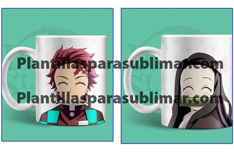 Tanjiro Nezuko Plantillas Tazas Plantillas Para Sublimar
