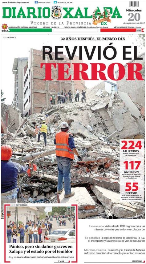Se repite la tragedia los diarios de México el día después del