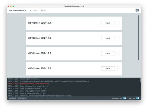 Toolchain Manager Failed To Download Toolchain Index File Nordic Qanda Nordic Devzone Nordic