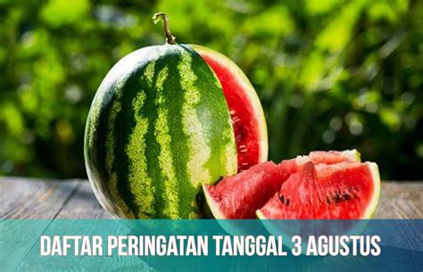 3 Agustus Memperingati Hari Apa Simak Daftar Peringatannya