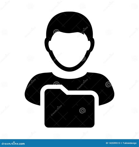 Pictogramvector Opslaan Met Het Avatar Mapsymbool Van Het Mannenprofiel