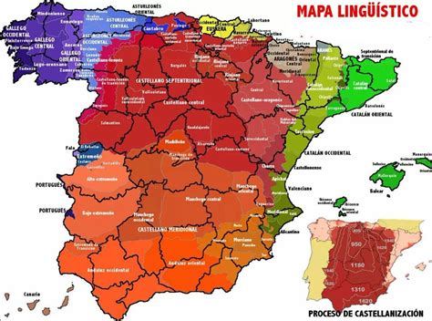 Map Of Languages Spoken In Spain And Dialectical Varieties Coolguides