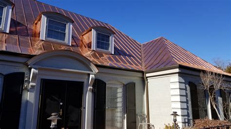 Copper Standing Seam Metal Roof Installation Century Slate Co NC