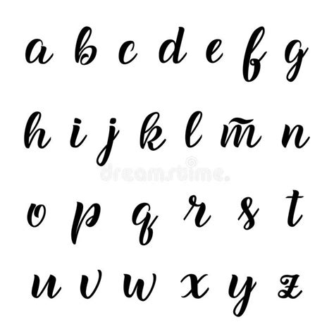 Abecedario En Letra Cursiva Gruesa