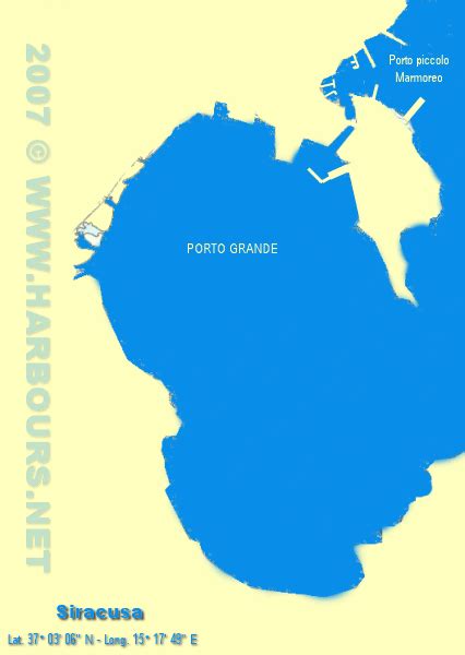 Cartina Del Porto Di Siracusa Siracusa Port Map Harbours Net Porti