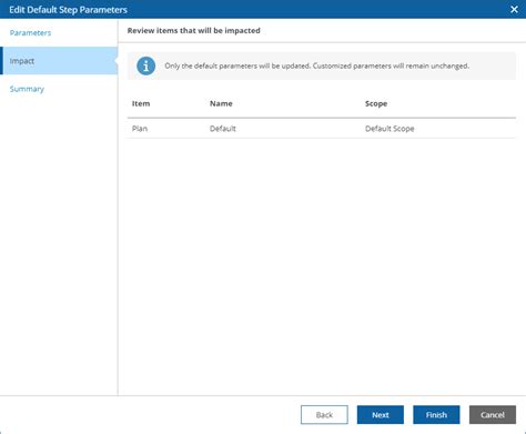 Configuring Default Parameter Settings Veeam Recovery Orchestrator