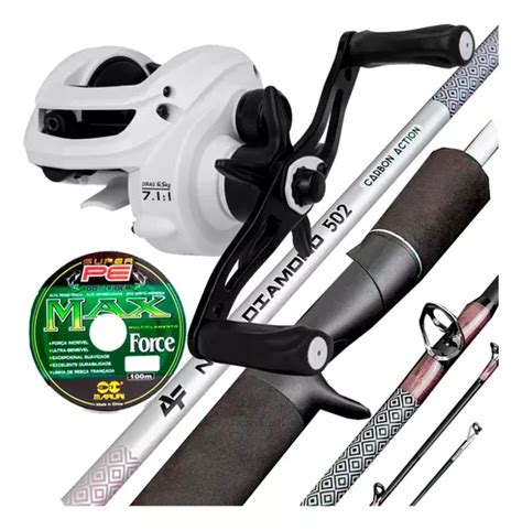 Kit Carretilha Montana Bg 030 200m Drag 6 5 Vara linha Frete grátis
