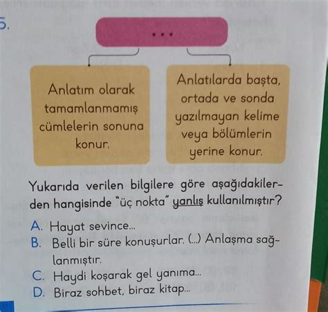 den 15 Anlatım olarak tamamlanmamış cümlelerin sonuna konur