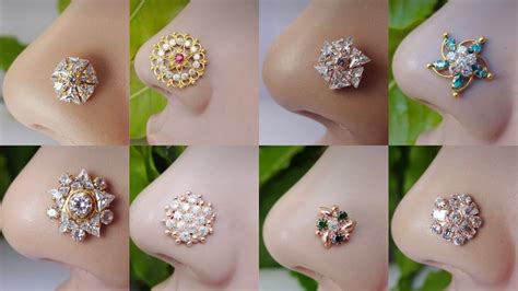 Latest New Gold Nose Pins Designs Traditional Gold Nose Pin Stud Daily