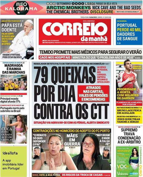 Capa Correio Da Manh De