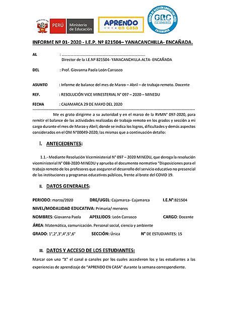 Arriba 83 Imagen Modelo De Informe De Actividades Laborales Mensuales