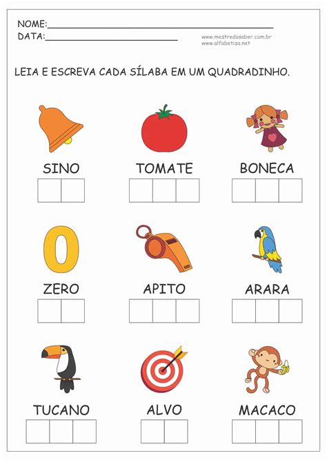 Atividades para Alfabetização Mestre do Saber Loja