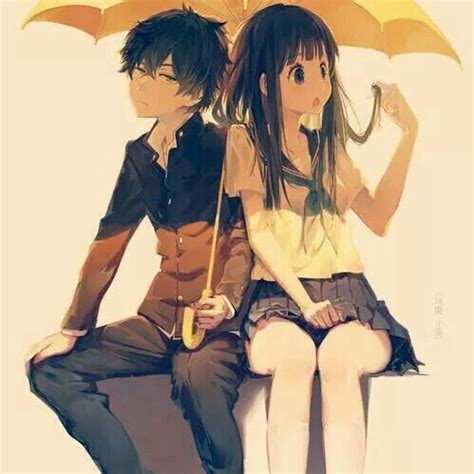 Hyouka Houtarou Chitanda AnimeCouple Anime Hyouka Anime Romance