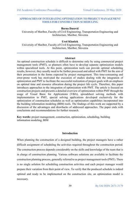 pdf approaches of integrating optimization to project management tools for construction scheduling