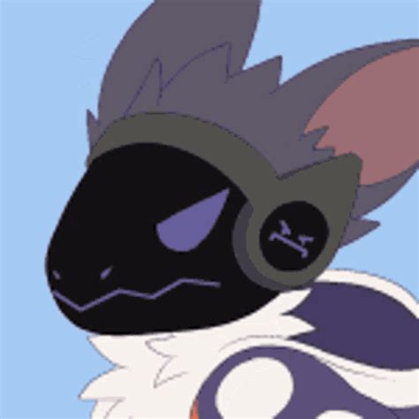 A Cartoon Character With Headphones On