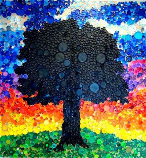 11 DIY Ideas To Design A Bottle Cap Mosaic ArtisticJunkie