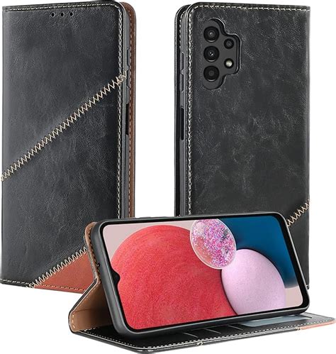 FINIBO Handyhülle für Samsung Galaxy A13 4G Hülle Premium PU Leder