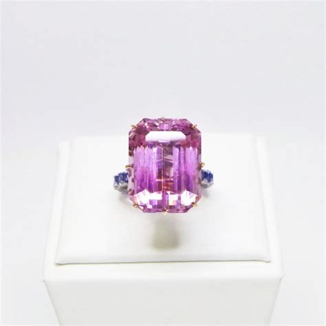 No Reserve Price Igi Ct Pink Kunzite And Ct Intense Blue