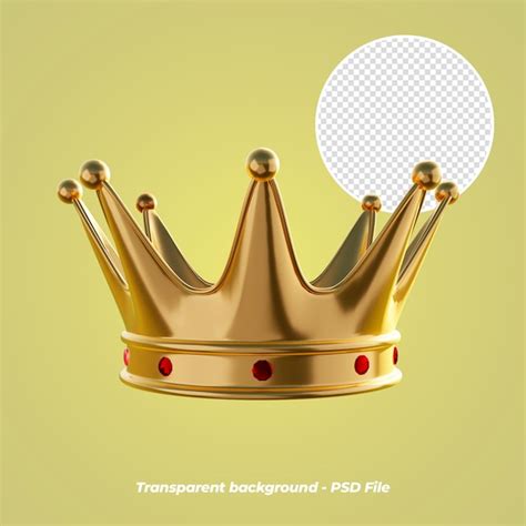Premium PSD Golden Crown Isolated On Transparent Background
