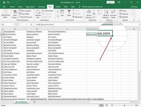 add email address to list of names in excel ali tajran